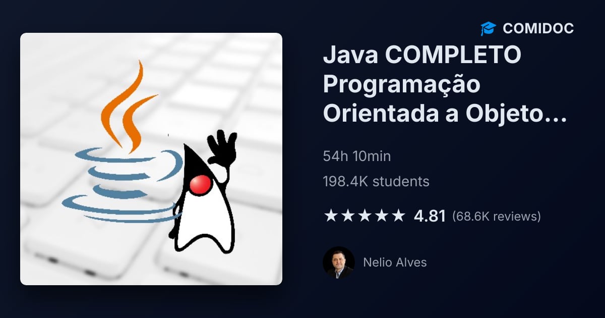 Java COMPLETO Programação Orientada a Objetos + Projetos - Course ...