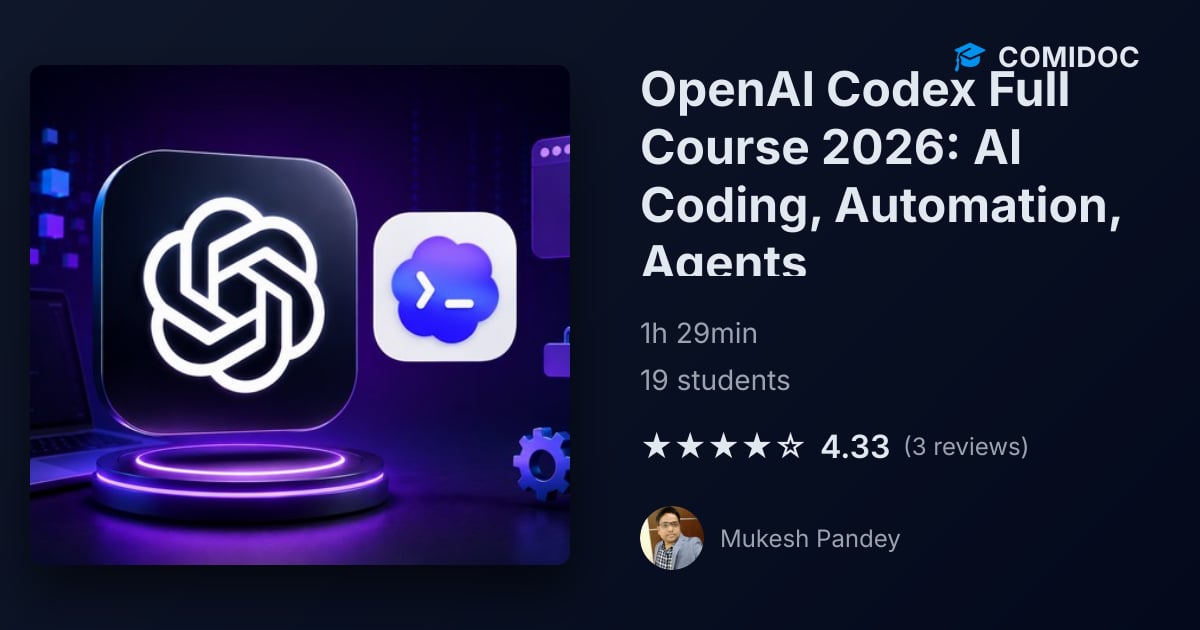 OpenAI Codex Full Course 2026: AI Coding, Automation, Agents - Course ...